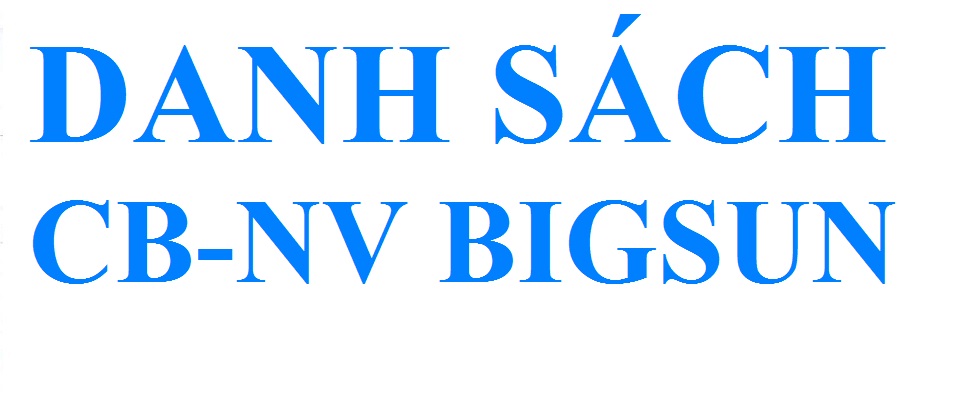 DANH SÁCH CBNV CÔNG TY | CÔNG TY CP TƯ VẤN VÀ PHÁT TRIỂN QUỐC TẾ BIGSUN